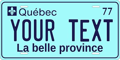 Quebec 1977 License Plate Personalized Custom Auto Bike Motorcycle ...