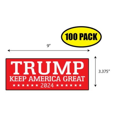 100 PACK 3.375"x9" TRUMP KAG 2024 Sticker Decal Humor Funny Gift TRUMP ...