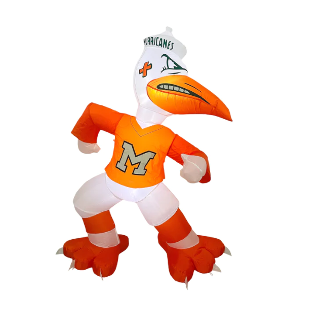 7' Air Blown LED Inflatable NCAA University of Miami Hurricanes ...