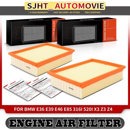 2x Engine Air Filter for BMW E46 E36 316i 318i 320i 323i 325i 328i 1991 ...