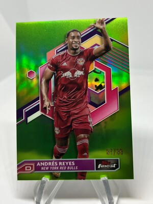 2023 Topps Finest MLS Andres Reyes Neon Green Refractor /99 New York ...