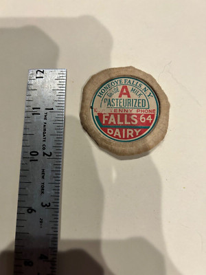 Vintage Cardboard Milk Cap Honeoye Falls, NY | eBay