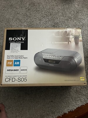 Sony Cfd-S05 Cd Radio Cassette Recorder With Auxiliary Cord Am Fm ...