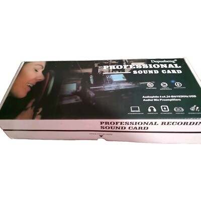 Depusheng RX4 Audio lnterface 4 Channel Sound Card 24Bit/192KHZ with ...