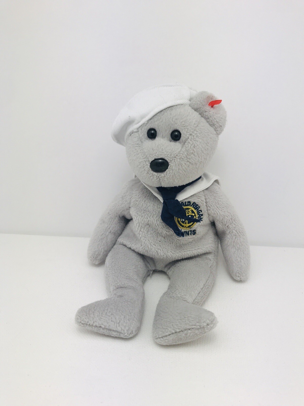 Ty Beanie Baby RONNIE - The USS Ronald Reagan Bear 2003 White Plush ...