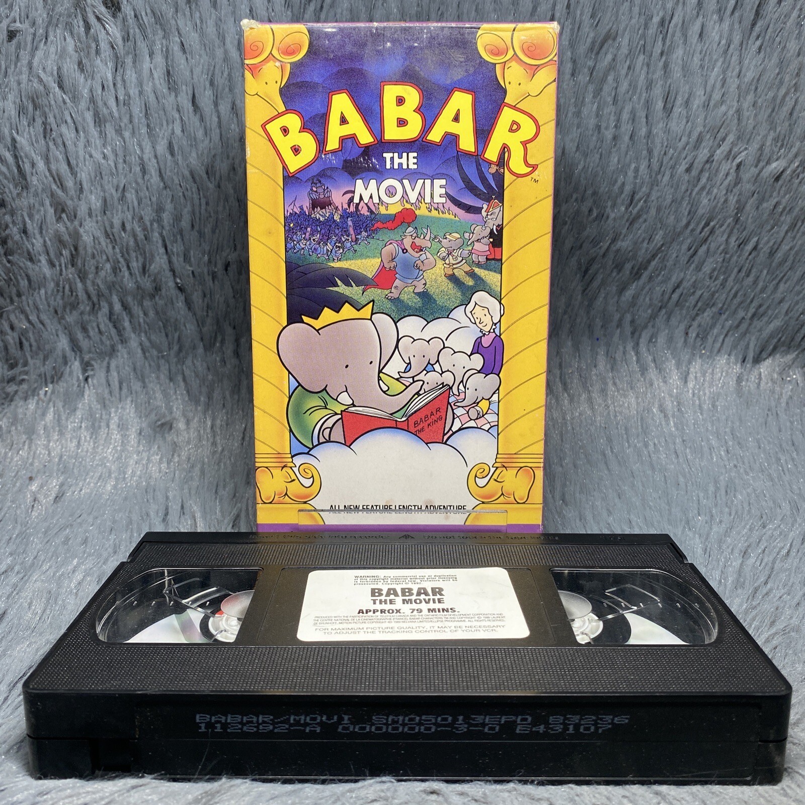 Babar The Movie VHS Tape 1989 Nelvana Release Animated Cartoon Kids ...