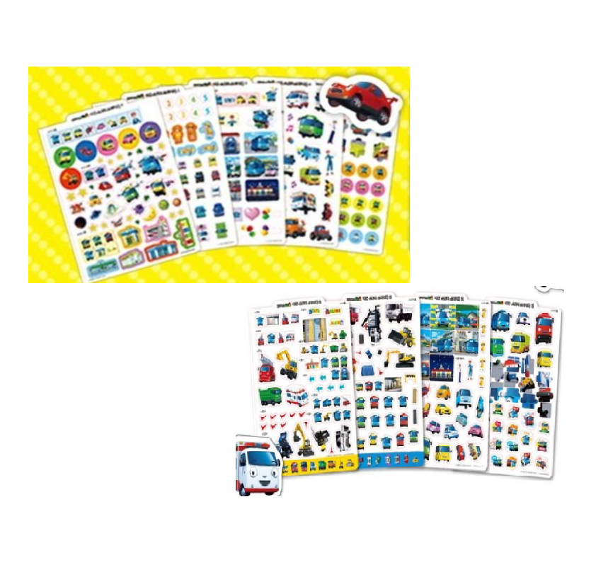 Tayo Sticker Books 2 Set | eBay