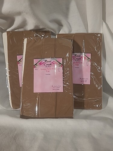 Opaque Panty Hose Suntan Firm Panty Toe M/L T90 2 Pairs New In Package ...