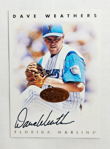 1996 Leaf Signature Series Bronze Dave Weathers Autograph Card Auto ...