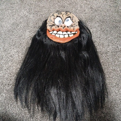 Vintage Halloween Mask Creepy Monster Big Teeth Hairy Beard Scary ...