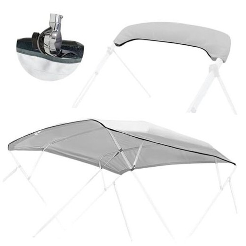 4 Bow Bimini Top Replacement Canvas with Light Hole and Storage Boot ...