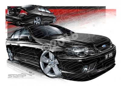 Ford XR6 BF XR6 BF XR6 TURBO SILHOUETTE A3 FRAMED PRINT (FT238) | eBay ...