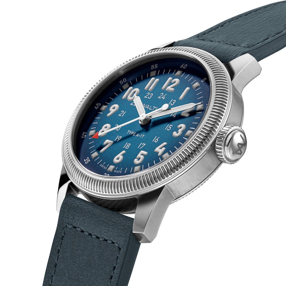 A17 Pilot Blue leather | Blue Dial Wristwatch WA17.M100.SS.NAB.L | eBay