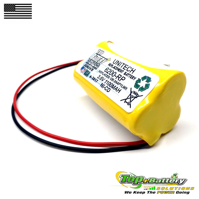 Oem Compatible Battery Unitech 6200RP, 3.6V NICAD Emergency Exit ...