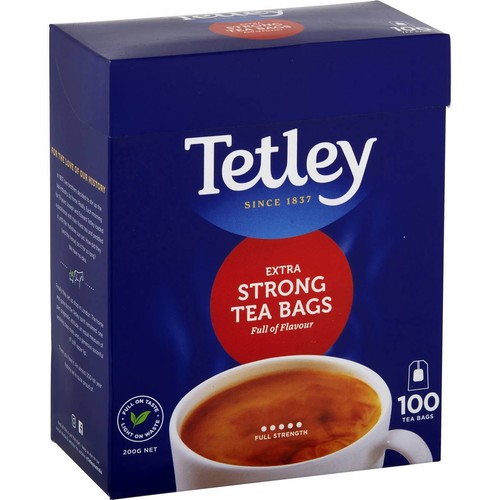 Tetley Extra Strong Tea Bags 100 Pack | eBay Australia