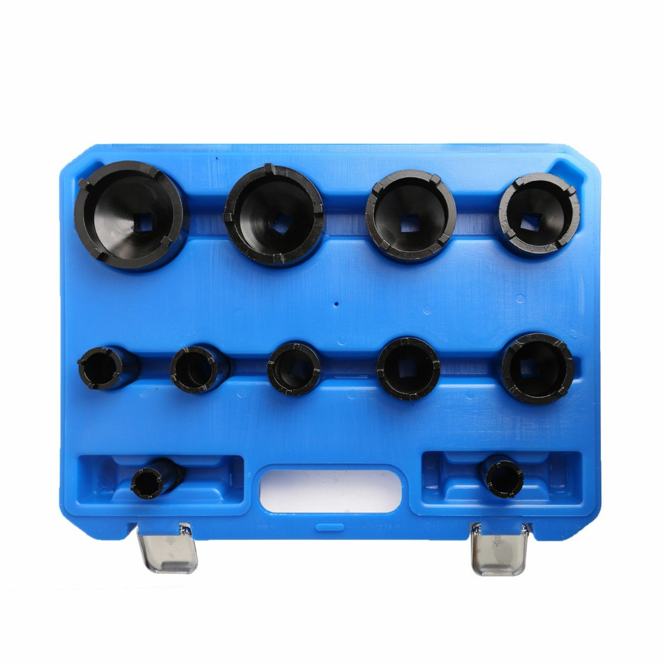 11Pcs 1/2In Drive Grooved Lock Nuts Socket Set 22-75 MM 11Pcs | Lock ...