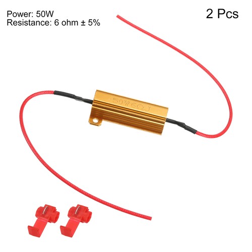 2pcs 50W 6 Ohm Load Resistor Fix LED Bulb Fast Blink Error Code | eBay
