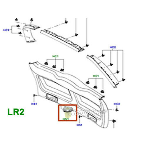 PACK 10 SPLASH SHIELD NUT FOR LAND ROVER RANGE ROVER DISCOVERY SPORT ...