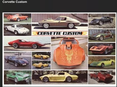 Corvette Custom History Rare Version Car Poster! Stunning! Own It! | eBay