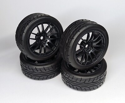 1/10 Onroad Rc Wheel Rubber Tires for Kyosho Fazer Redcat Lighting Lrp ...