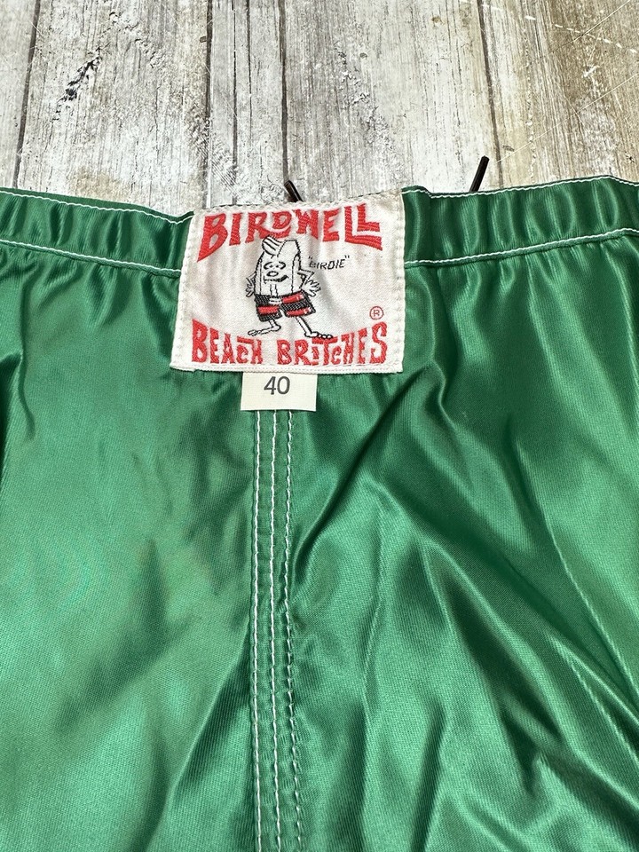 Vintage Birdwell Beach Britches Green Board Shorts California Surf ...