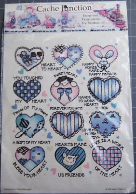 Cache Junction Iron on Transfer Heart Potpourri 12 hearts | eBay