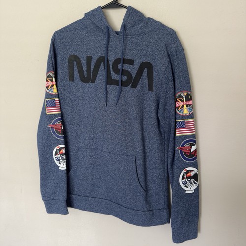 NASA Men's Med Blue Aldrin Family Foundation Apollo Sweatshirt Hoodie ...