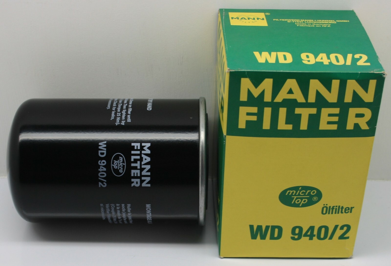 MANN FILTER WD 940/2, Oil Filter WD940/2 | eBay