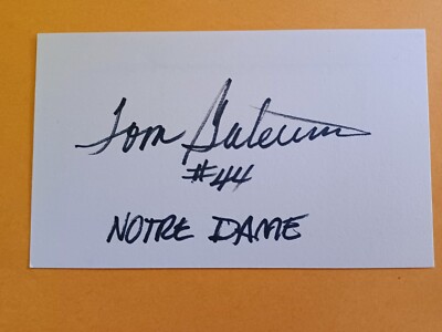Tom Gatewood Signed Index Card - Giants, Notre Dame - B | eBay