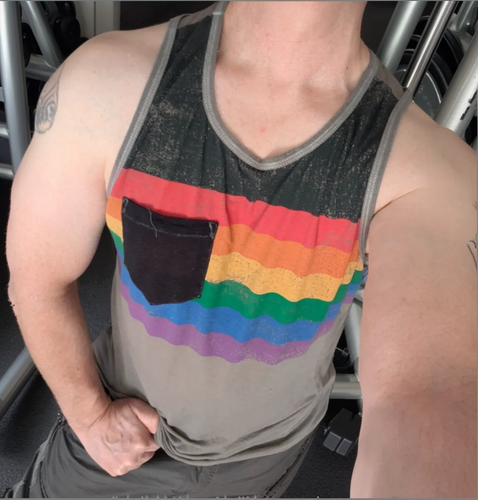 MEN'S TANK TOP: Well Worn Brand Rainbow Pride Mesh Sheer See-Through ...