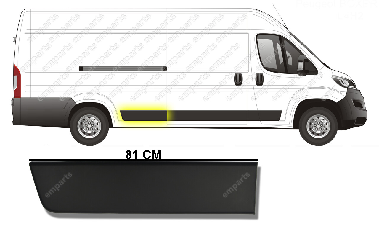 For Peugeot Boxer Side Moulding Strip Plastic Protective Door Trim O/S ...