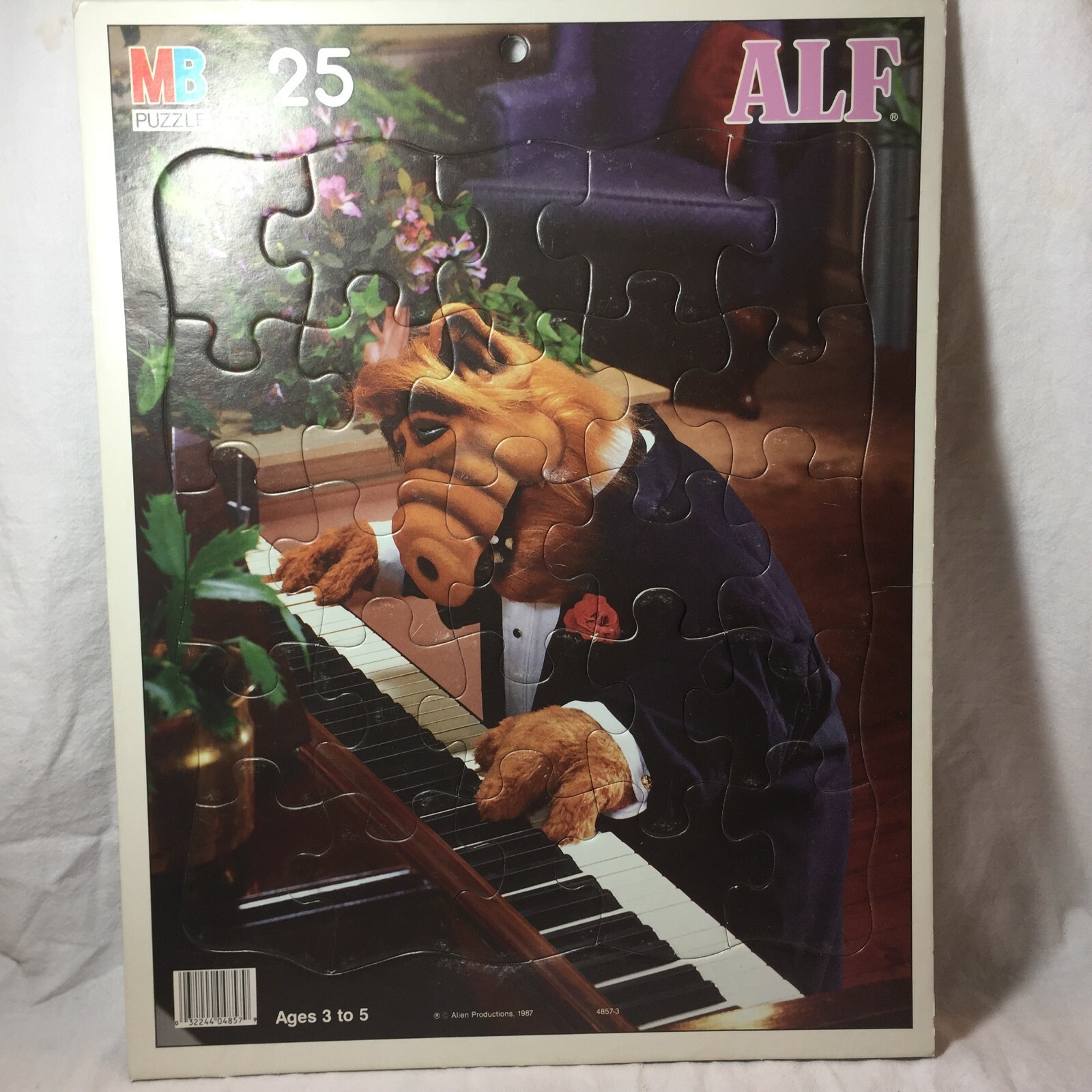 Milton Bradley Vintage 1987 ALF 25 Pc Puzzle Piano Playing ALF Milton ...