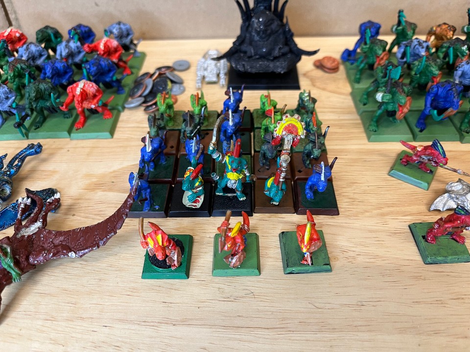 WFB Lizardmen Starter Army Warhammer OOP Games Workshop Seraphon Slann ...