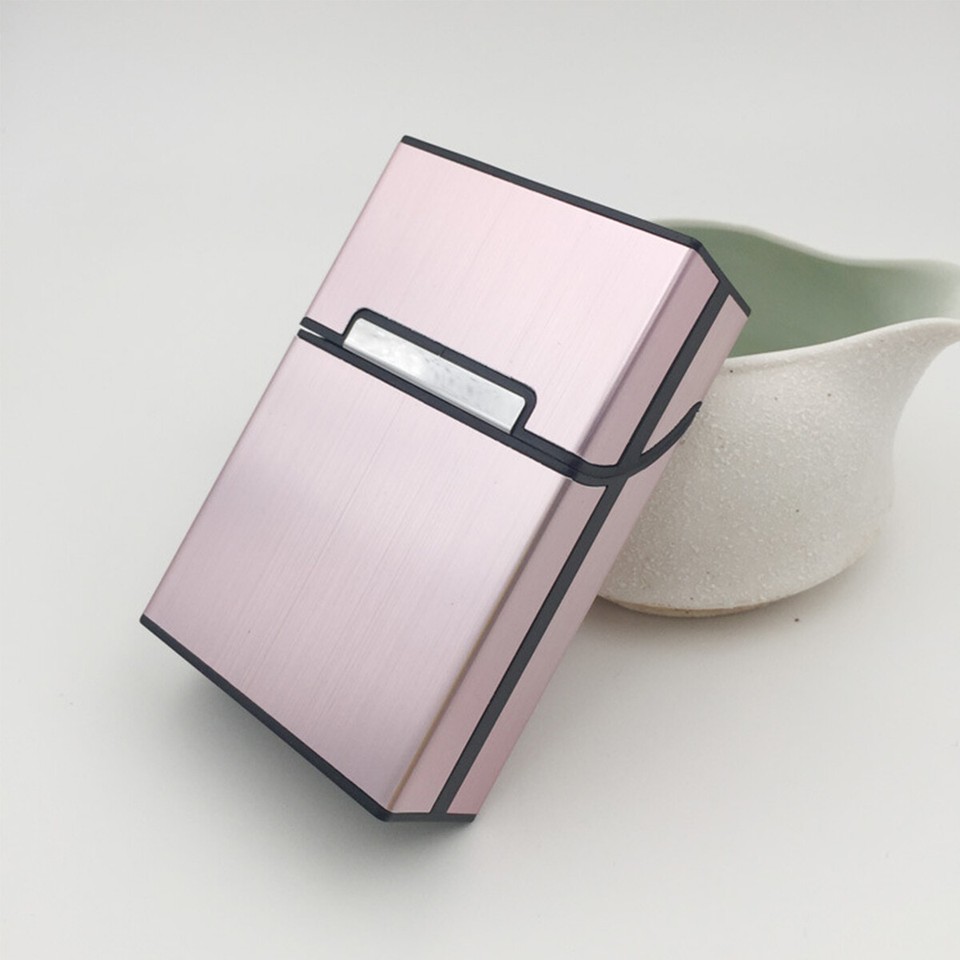 Cigarette Case Storage Container Aluminum Tobacco Holder Pocket Box ...