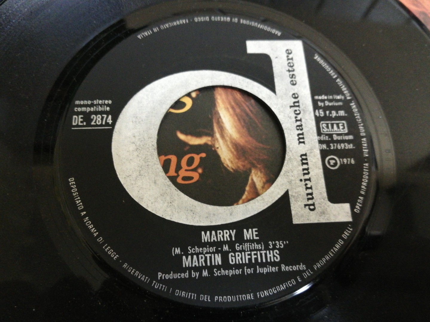 Martin Griffiths I'Ll Be Coming Home / Marry Me Durium De 2874 45 RPM ...
