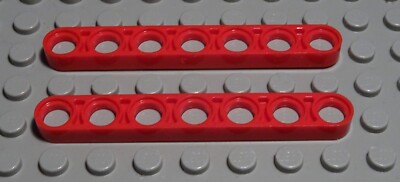 LEGO Technic Connettore Piatto 1x7 Rosso 2 Pezzo | eBay