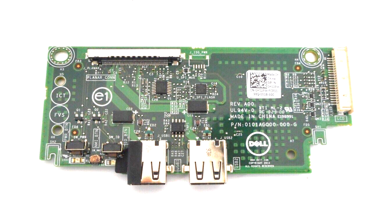 Dell PowerEdge (R330/ R430) Control Panel 2 x USB Power Button Board ...