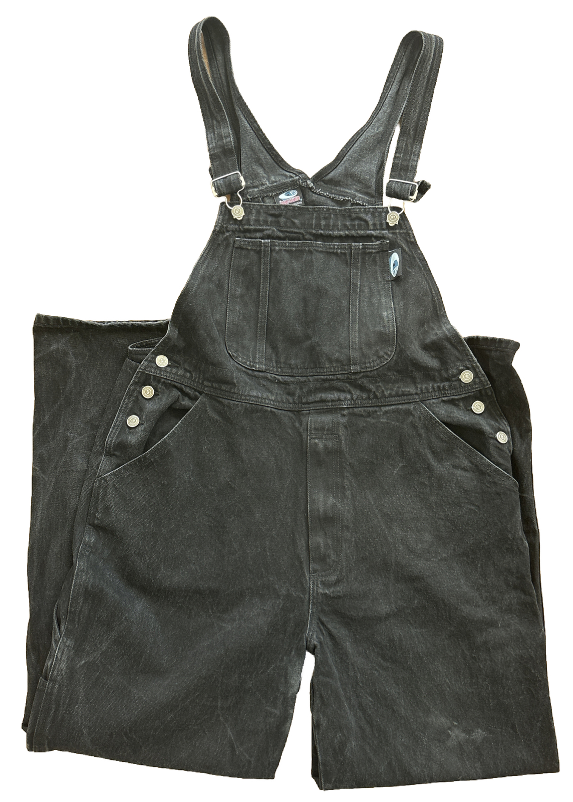 Vtg Interstate Freestyle Clothing Denim Black Jean Bib Overalls Mens ...