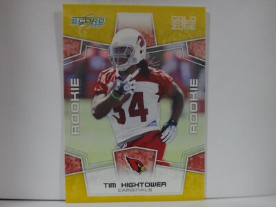 2008 Score Gold Zone Arizona Cardinals Football Card #408 Tim Hightower ...