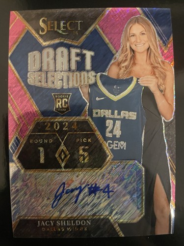 🔥2024 Panini Select WNBA Draft Selections Jacy Sheldon Round 1 Auto 5/5 ...