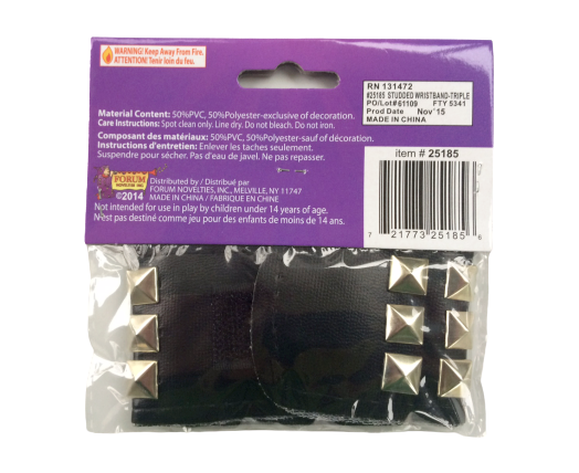 BLACK SILVER STUDDED PUNK WRIST BAND Biker Heavy Metal Rocker Bracelet ...