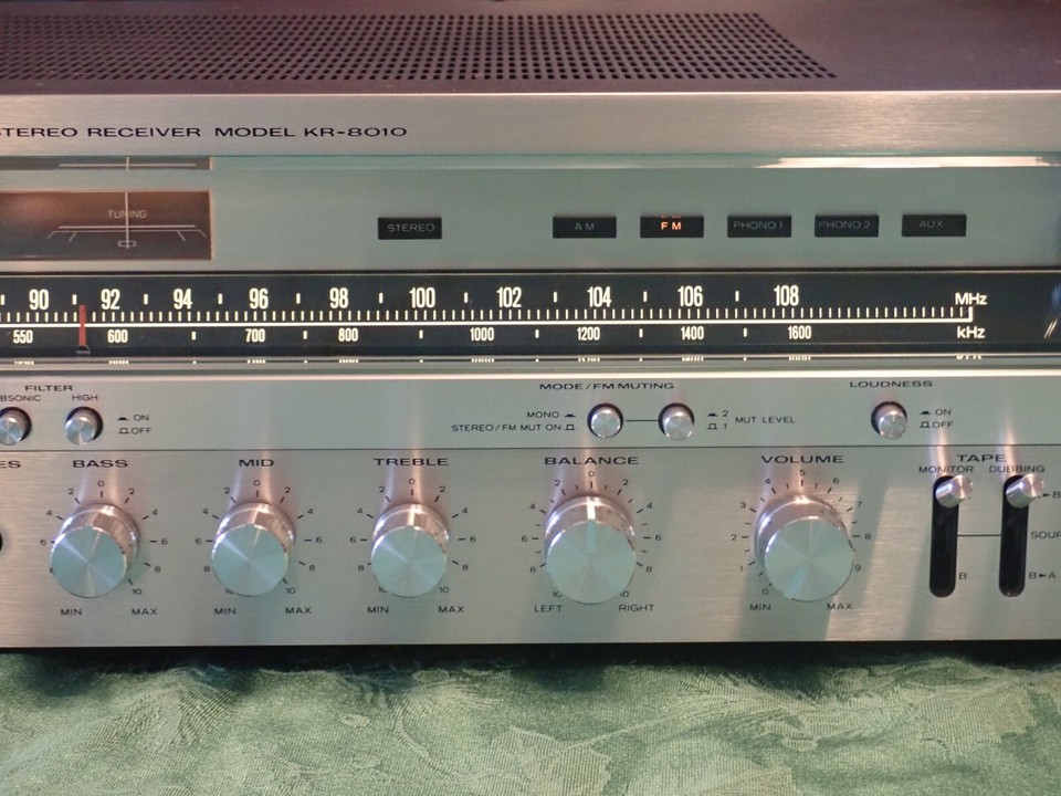 Kenwood KR-8010 AM/FM Stereo Receiver, 125wpc, Recently Serviced, Works ...