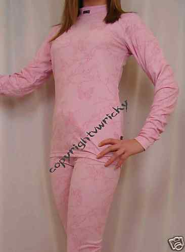 2pc Ladies PINK THERMAL Butterfly print Underwear SIZE 8 thermals NEW ...
