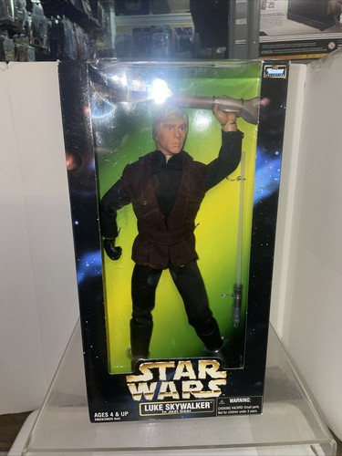 Luke Skywalker Action Figure 1998 12" Jedi Gear with Rancor Bone Star ...