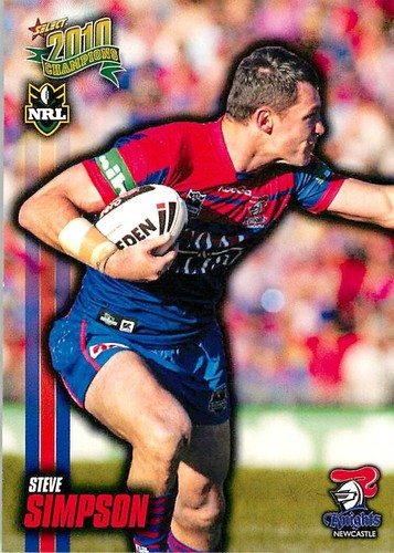 2010 NEWCASTLE KNIGHTS NRL Card STEVE SIMPSON | eBay Australia