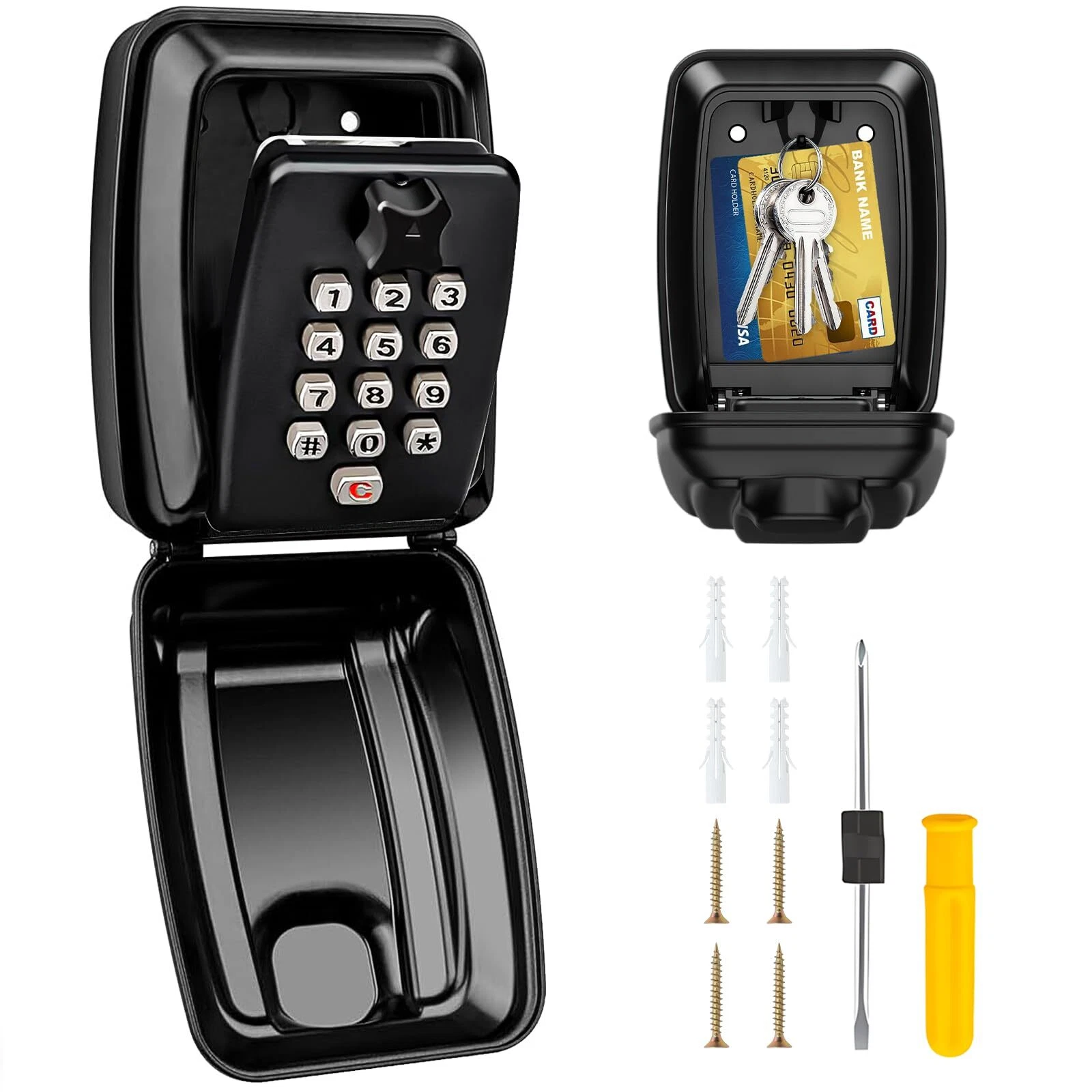 Key Safe Wall Mounted Police Approved Key Lock Box Outdoor Large Key ...