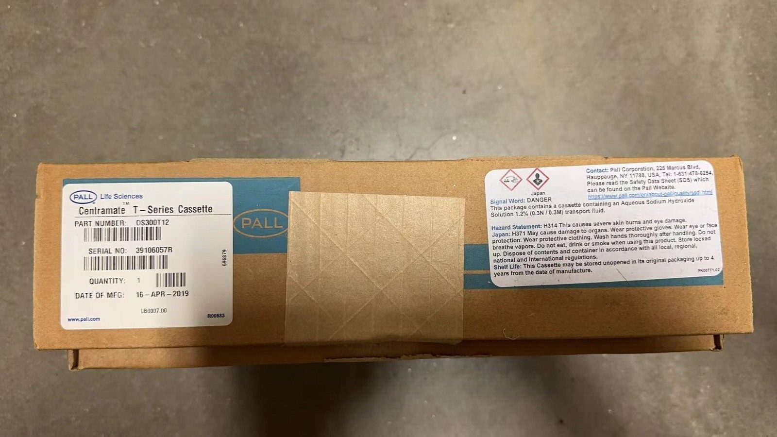 Pall Cassette 300k Omega Centramate T-Series OS300T12, MFG DATE: 2019 ...