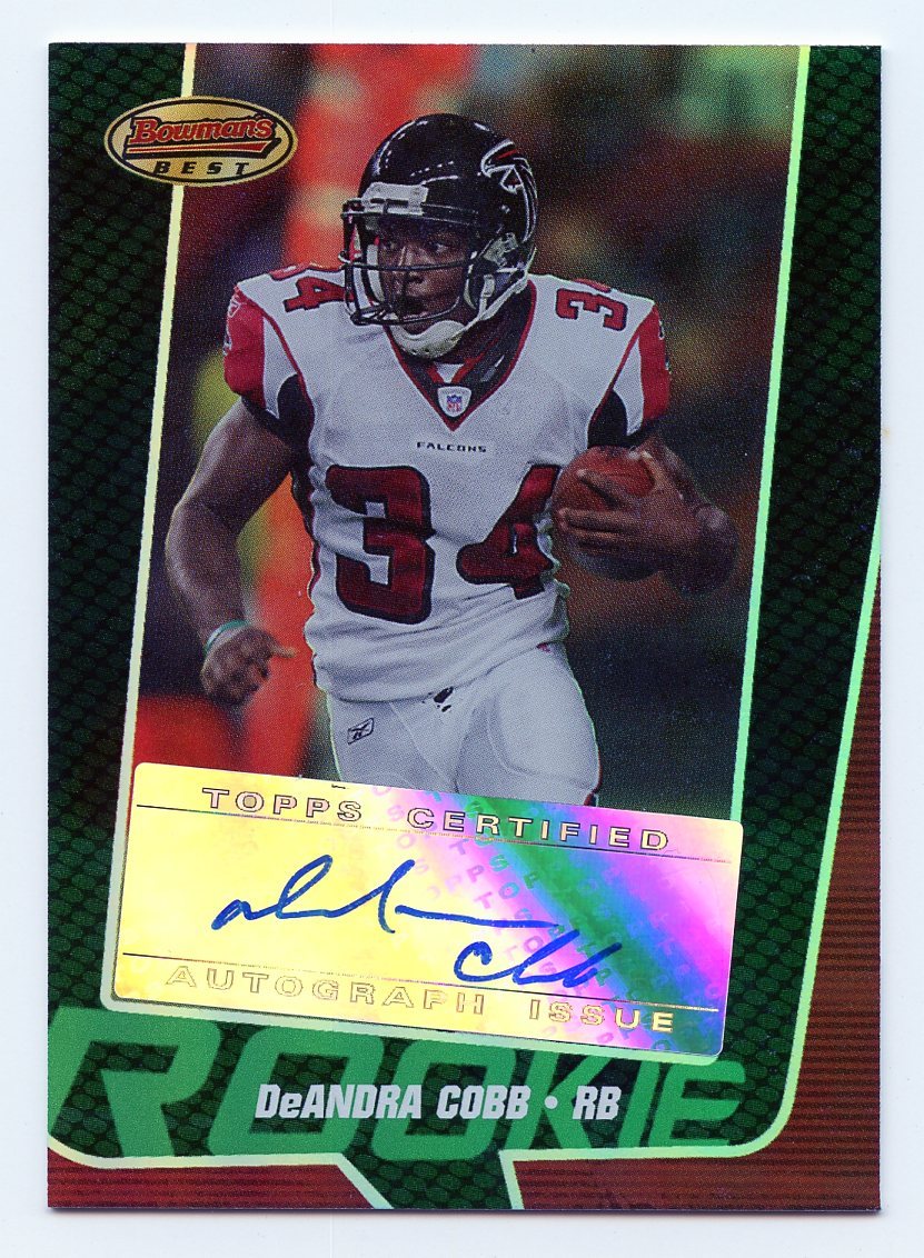 2005 BOWMAN'S BEST ROOKIE RC GREEN AUTOGRAPH AUTO #142 DEANDRA COBB ...