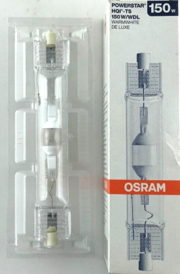 OSRAM POWERSTAR HQI-TS 150W/WDL WHARM WHITE DE LUXE RX7S LUCE CALDA ...
