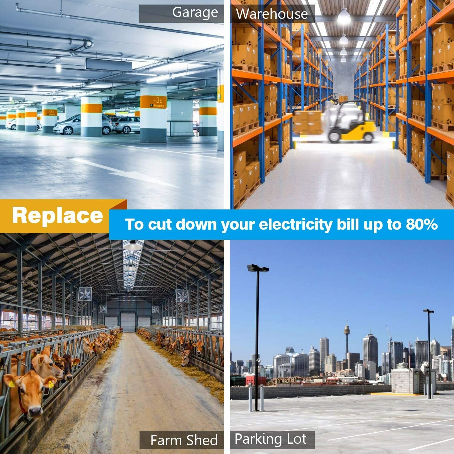 125W LED Corn Cob Bulb Retrofit 400W MH Warehouse Highbay Light E39 ...